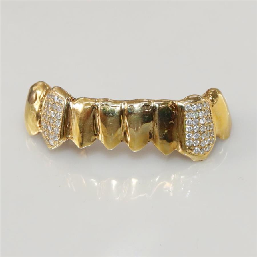0.60ct TW Diamond 14kt Gold Dental Grill-Evaluated By Our Certified ...