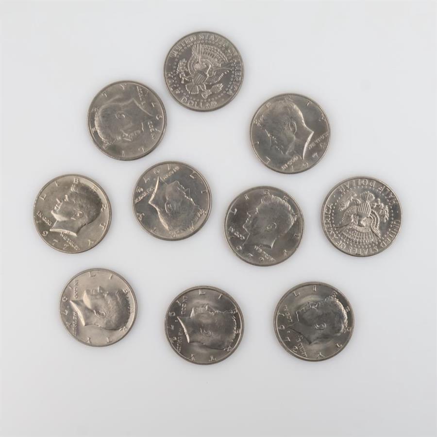 10 US Kennedy Half Dollars | Property Room