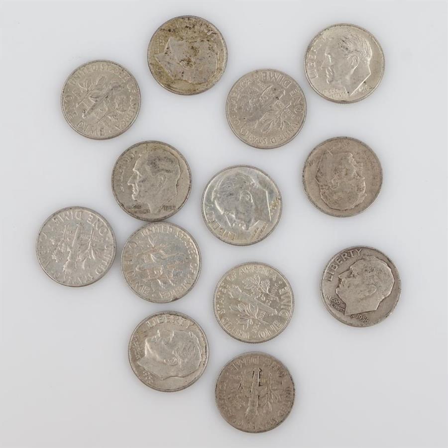 13 US Silver Dimes | Property Room