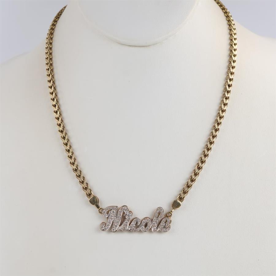 14kt Gold Diamond "Nicole" Necklace | Property Room