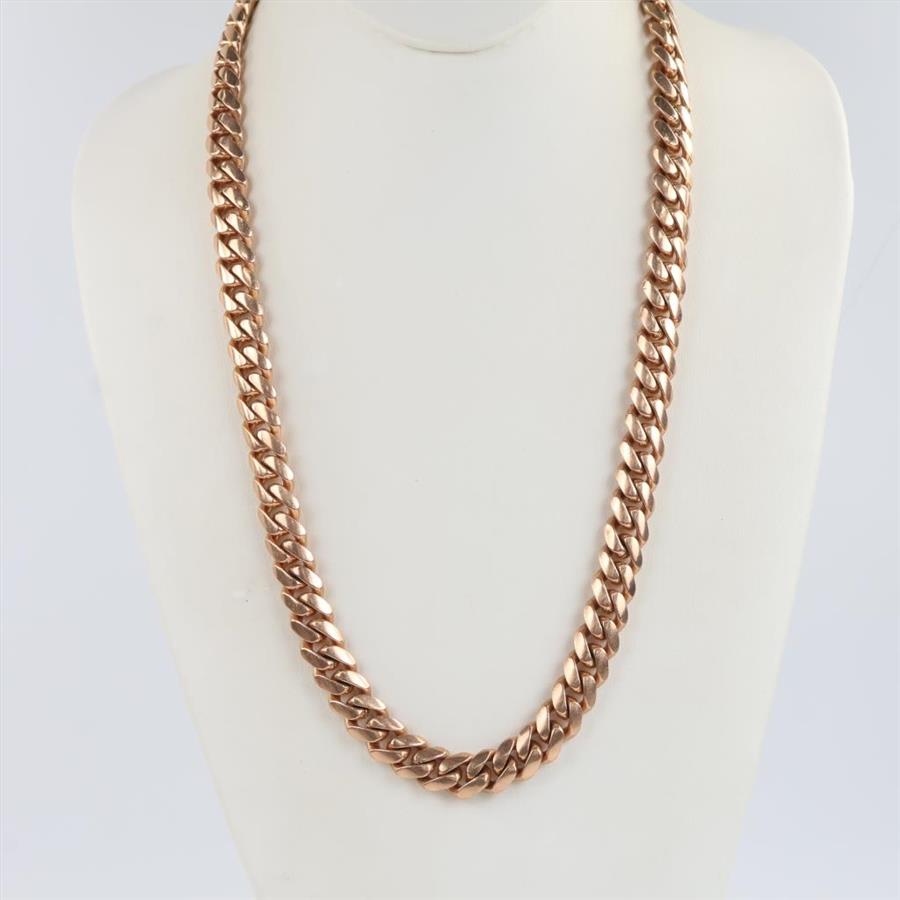 14kt Rose Gold Curb Link Chain Necklace-Evaluated By Our Certified ...