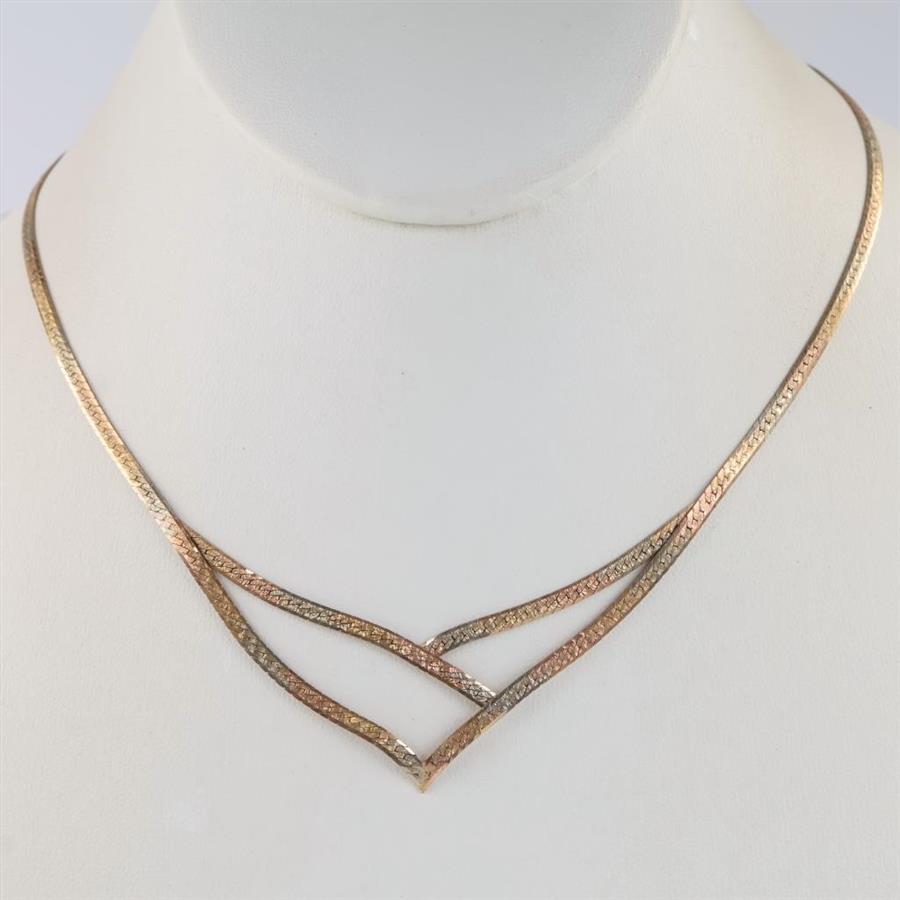 14kt Tri Color Gold Necklace | Property Room