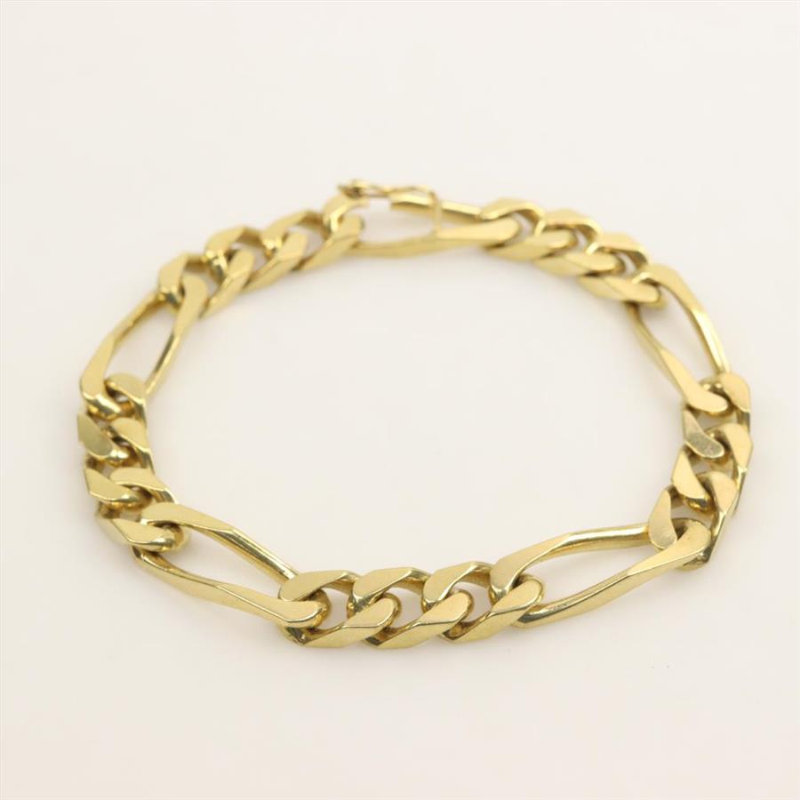 18kt GP Figaro Link Bracelet | Property Room