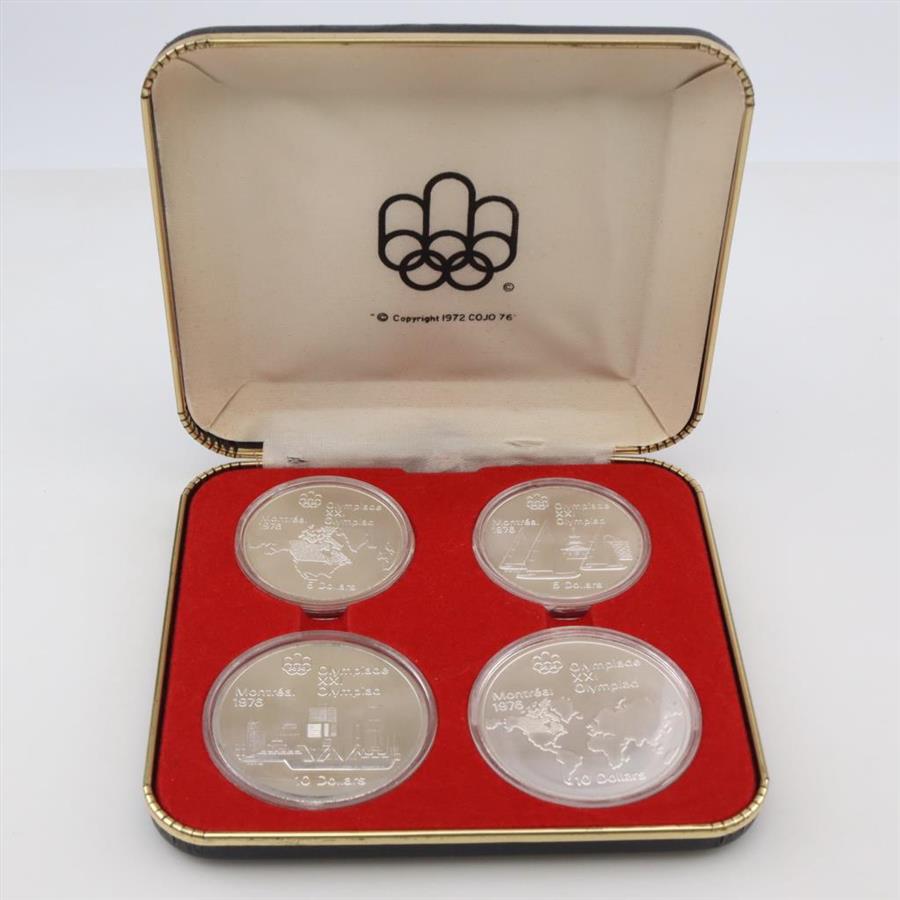 1973 Montreal Canadian Olympic Sterling Silver Coin Set Geographic ...