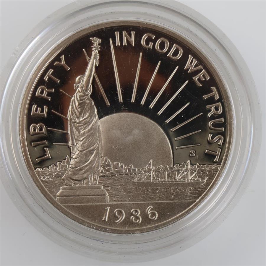 1986-S US Statue Of Liberty Proof Half Dollar Commemorative Coin ...