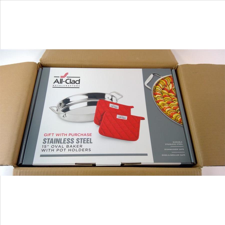 All Clad Metalcrafters 15" Baker, 2 Pieces | Property Room