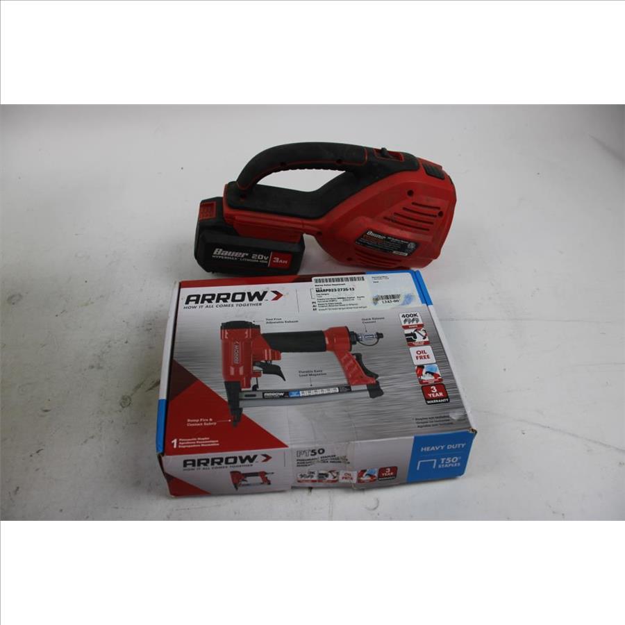 Arrow PT50 Pneumatic Stapler, Bauer 20V Cordless Vacuum, BLACK+DECKER ...