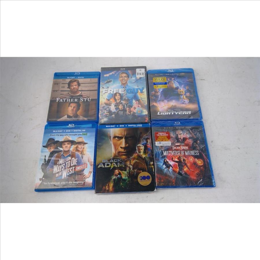 Assorted DVDs/Blu-Ray Movies, 6 Pieces | Property Room