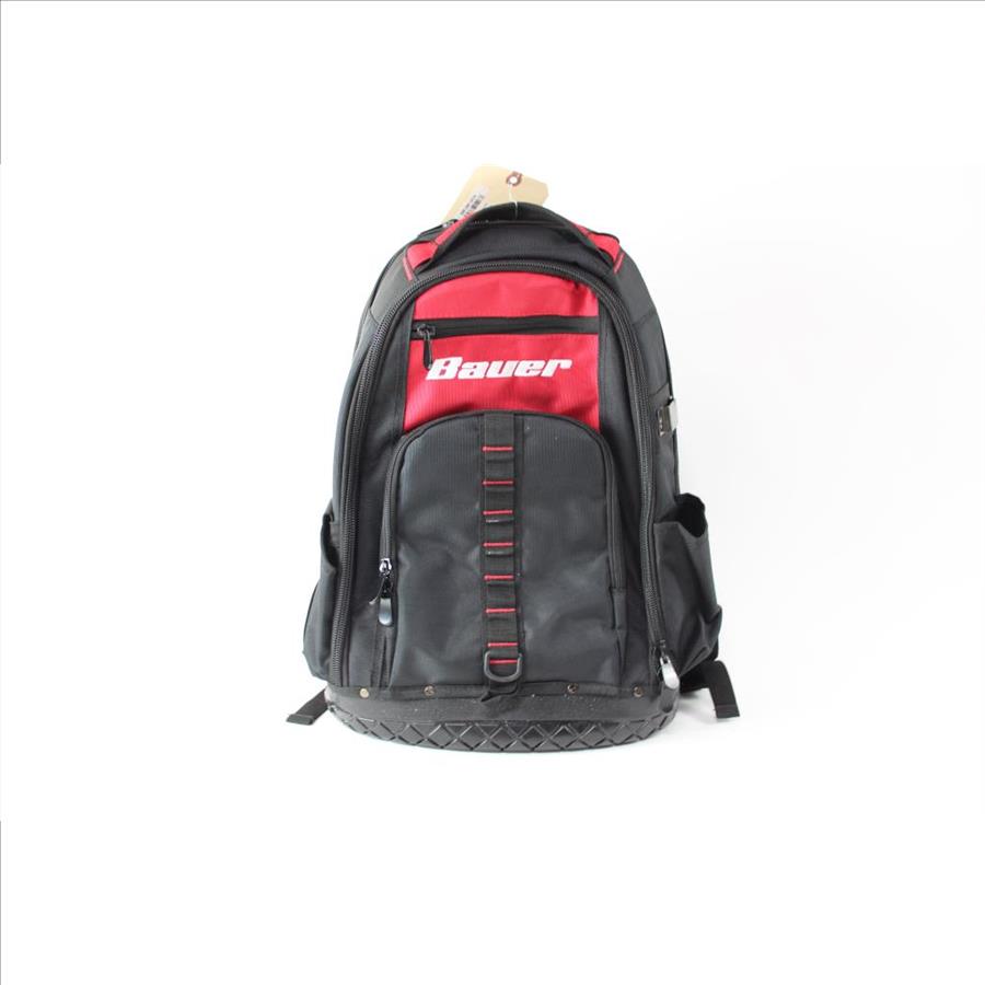 Bauer Heavy Duty Jobsite Backpack, Red/Black | Property Room
