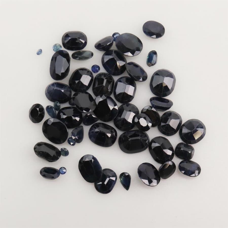 Blue Faceted Loose Jewelry Craft Stones, 40+ Stones | Property Room