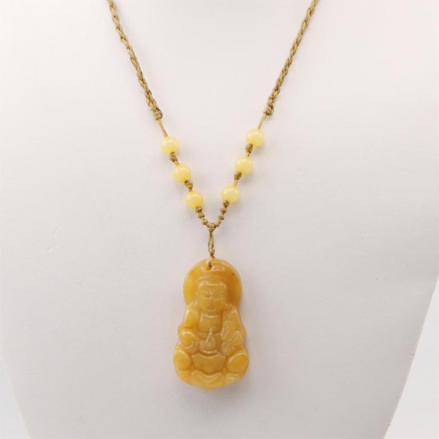 Brown Jadeite Budda Pendant With Cord | Property Room