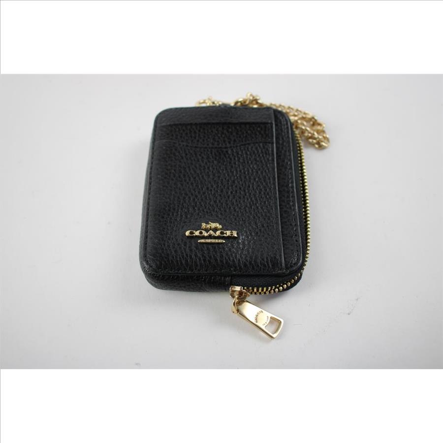 Coach Black Zipper Card Holder Wallet | Property Room