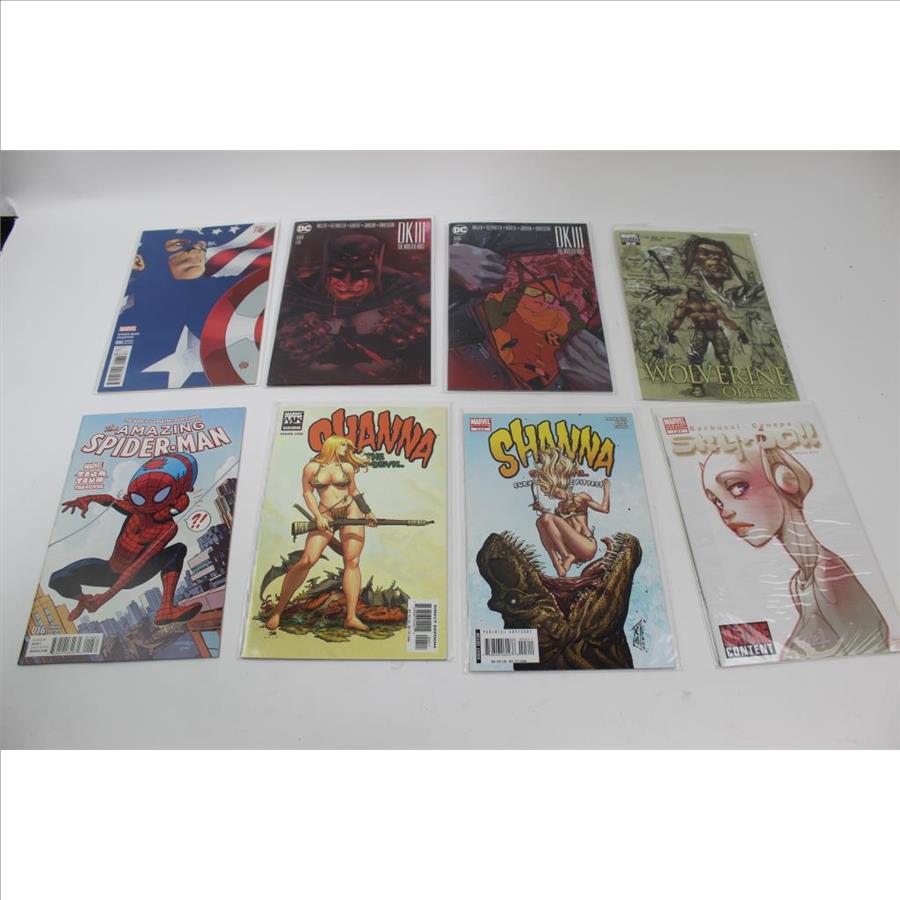 Comics: Dark Knight, Wolverine, Shanna, Sky Doll, Spiderman Deadpool: 5 ...