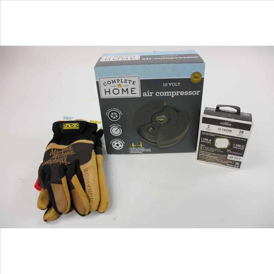 Complete Home Air Compressor, Fastfit Leather Protection Gloves (size ...