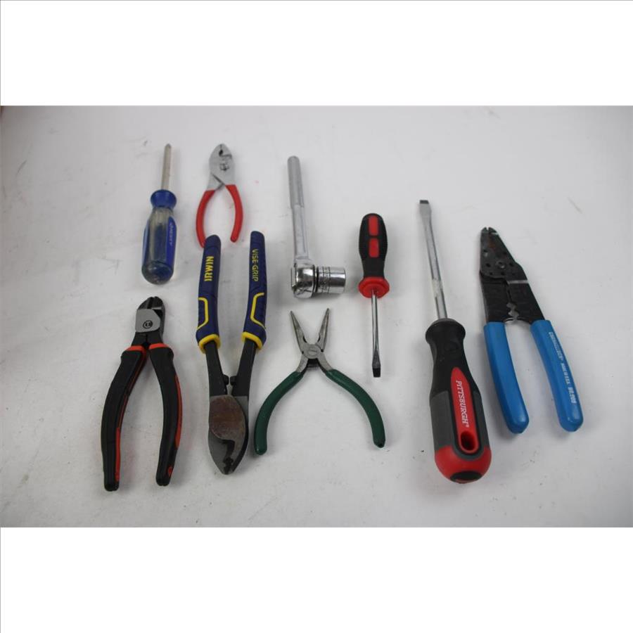 Crescent Diagonal Cutting Pliers, Pittsburgh Flathead Screwdriver, And ...