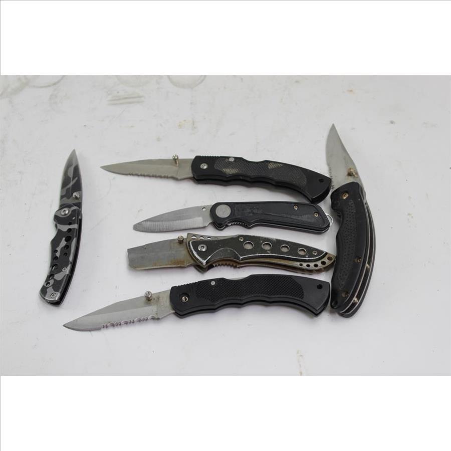 Dakota And Other Unknown Brands Folding Blade Knives 6 Pieces ...
