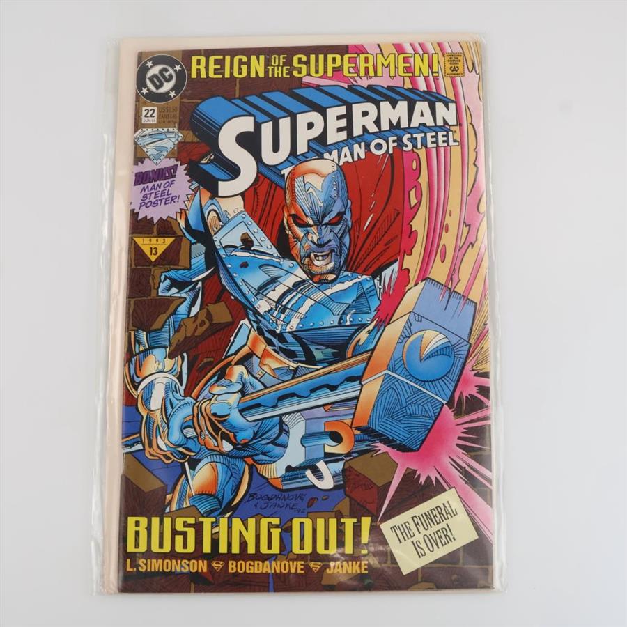 DC, Superman The Man Of Steel #22, Busting Out!, Centerfold Poster ...