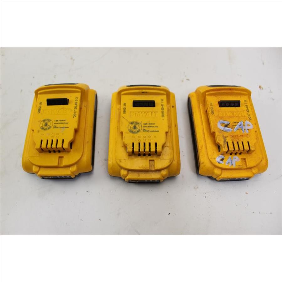 DeWalt DCB203 20V XR Lithium Ion Battery Packs: 3 Items | Property Room