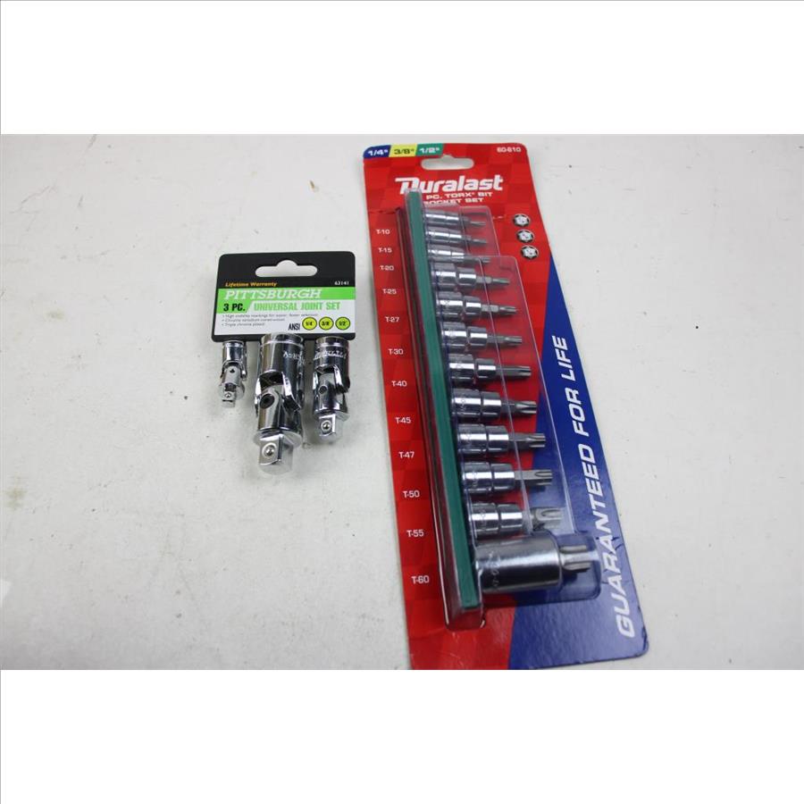 Duralast Socket Set, Pittsburgh Pro 3/8" Drive Extension Bar Set, And ...
