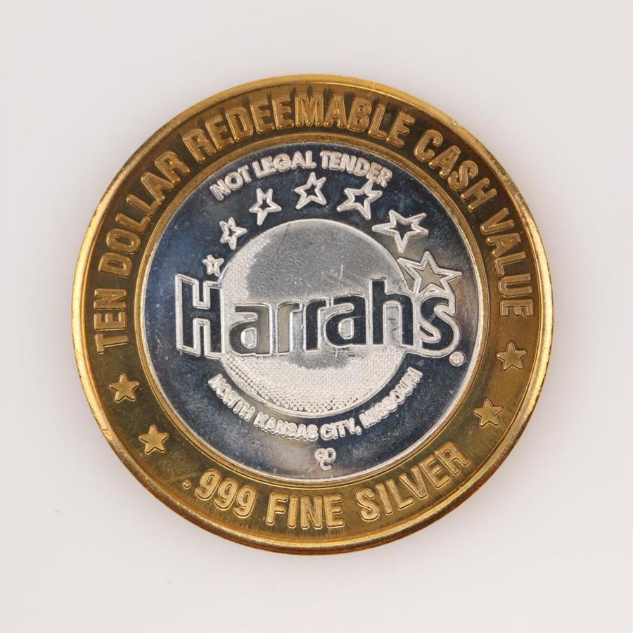 Fine Silver & Brass Harrah's Gaming Token | Property Room