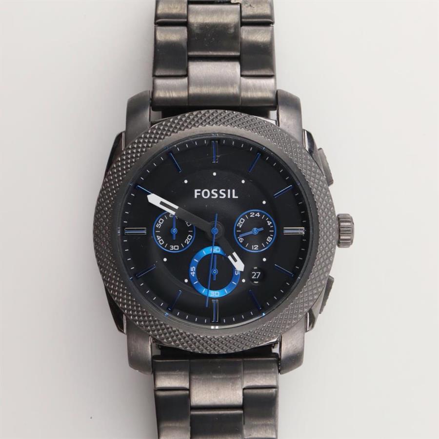 Fossil Machine Chronograph Smoke Stainless Steel Watch | Property Room