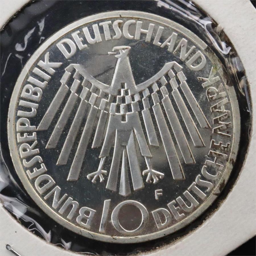 German Olympic Games In Muich Commemorative Silver 10 Deutsche Mark ...