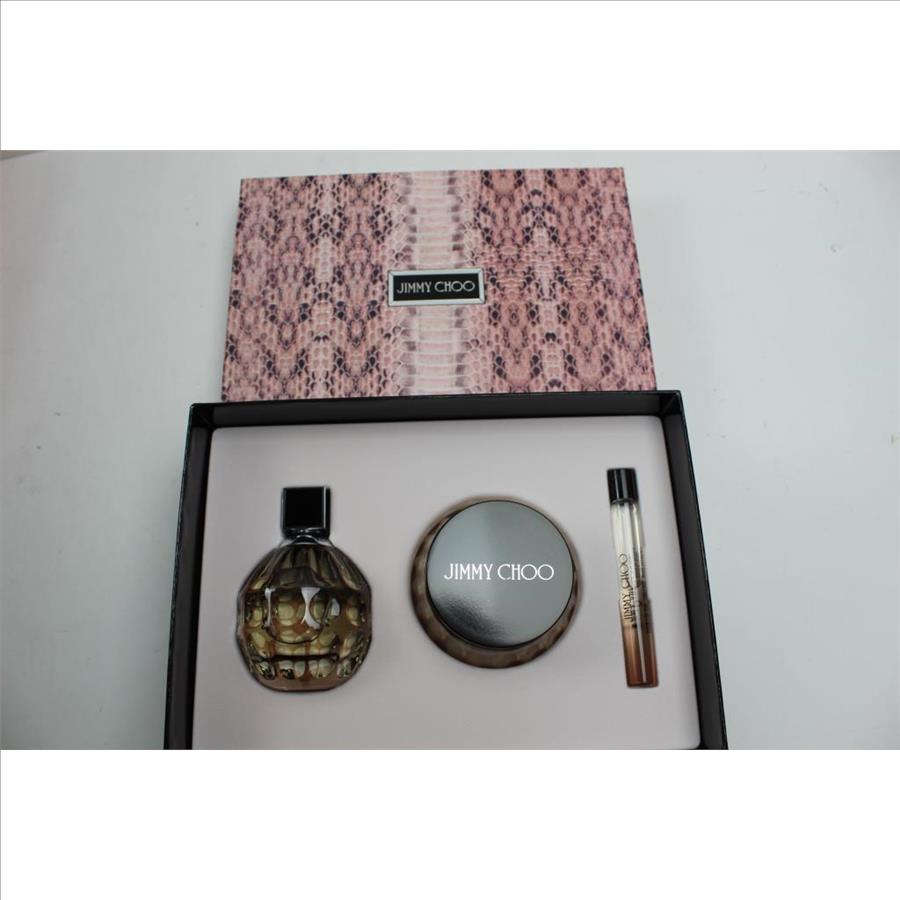 Jimmy Choo Perfume For Women 3p Gift Set 3.3 Oz EDP Spray Body, Cream ...