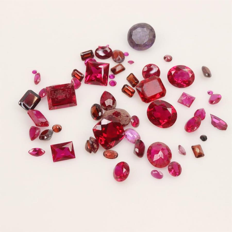 Loose Assorted Synthetic Rubies, 60+ Pieces | Property Room