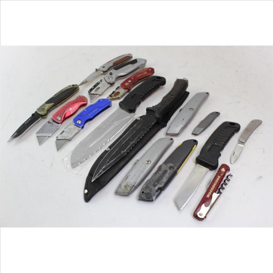 Maxam, Husky And More Folding And Fixed Blade Knives, 13 Pieces ...