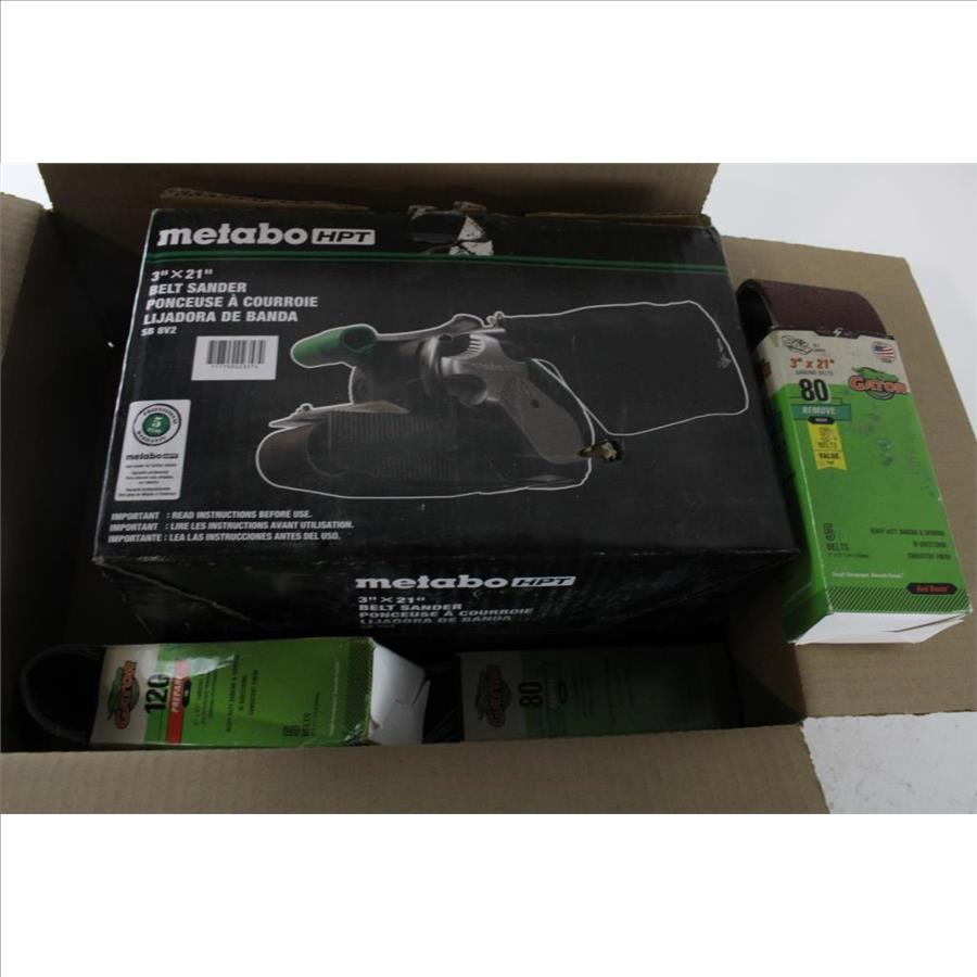 Metabo HPT Belt Sanders With Gator Sanding Belts | Property Room