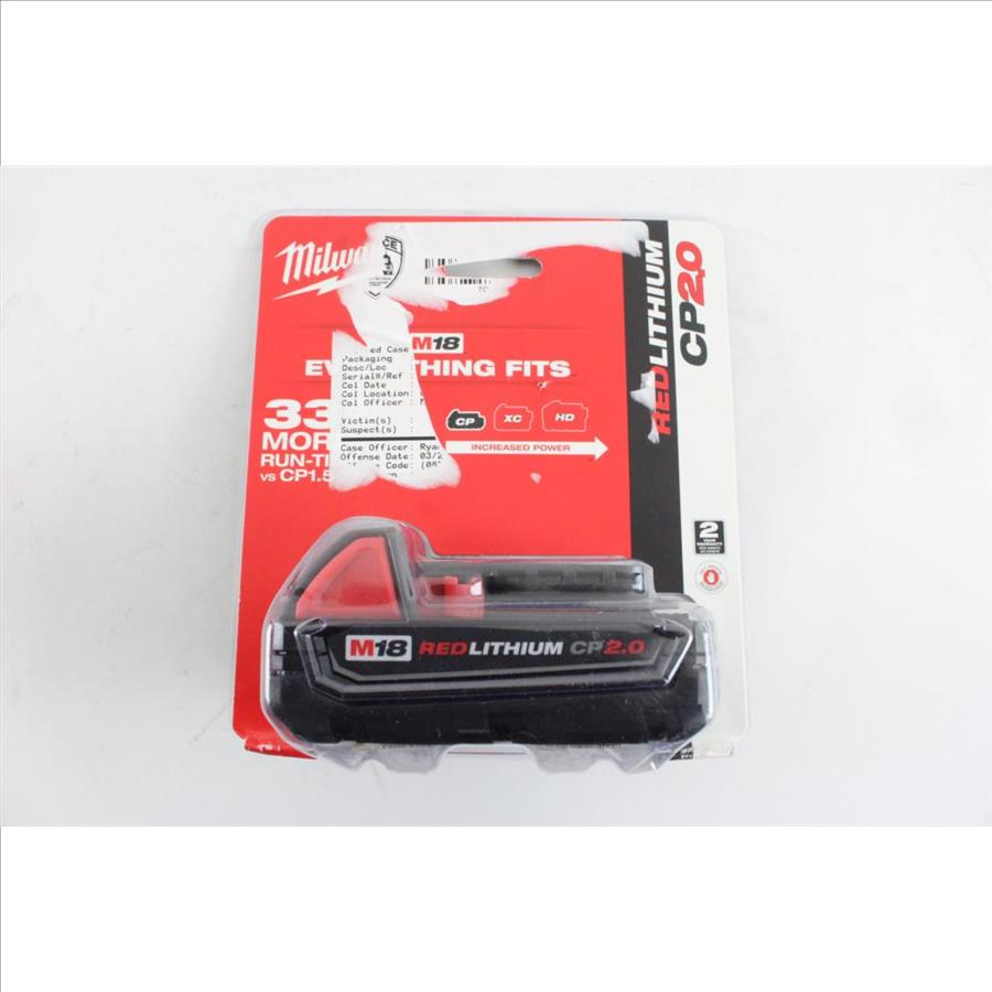 Milwaukee Cp2.0 Battery | Property Room