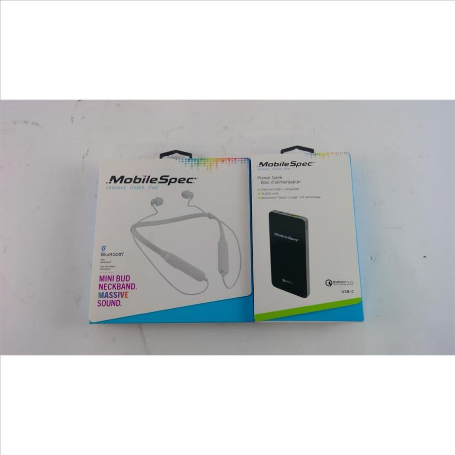 Mobilespec Neckband Headset & Powerbank, 2 Pieces | Property Room