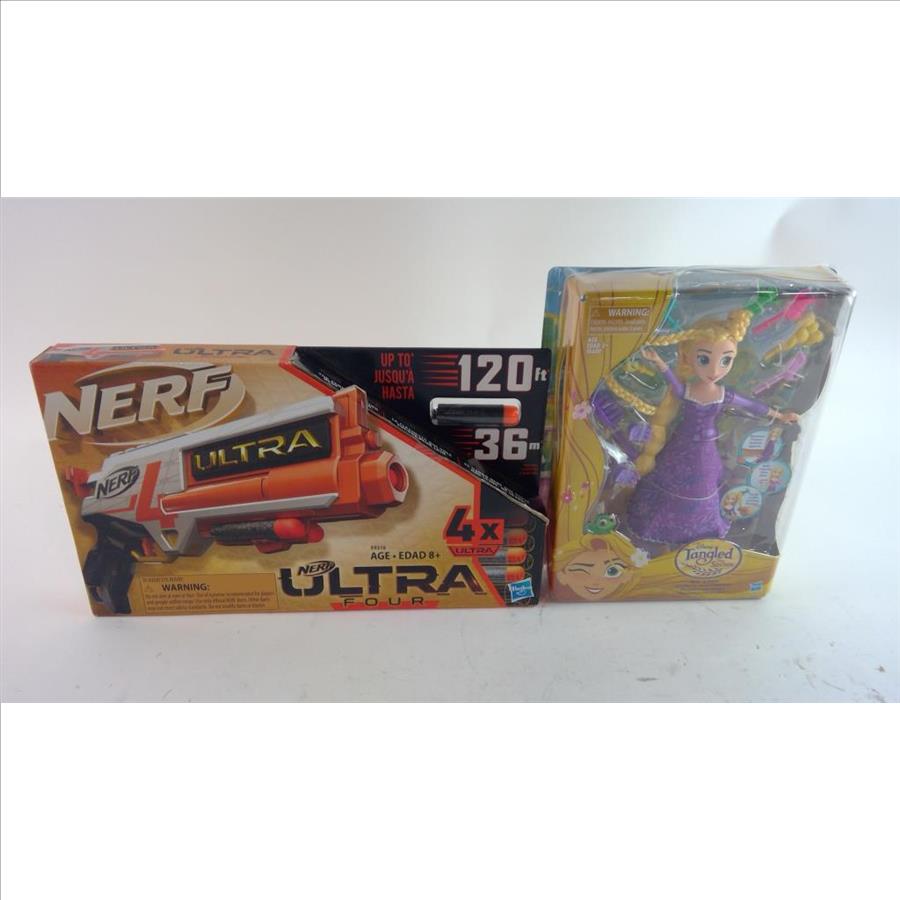 Nerf Ultra Four Blaster & Disney Tangled Spin N' Style Toy | Property Room