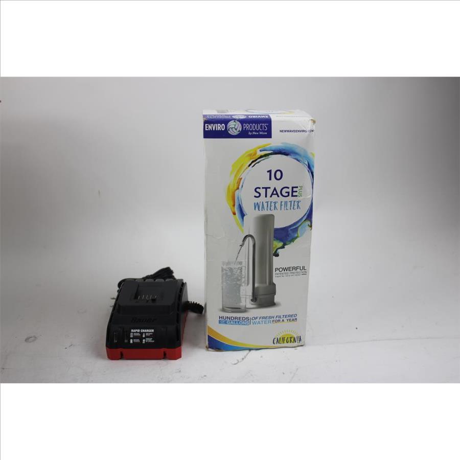 New Wave Enviro Water Filter, Bauer 20v Rapid Charger, Batteries And ...