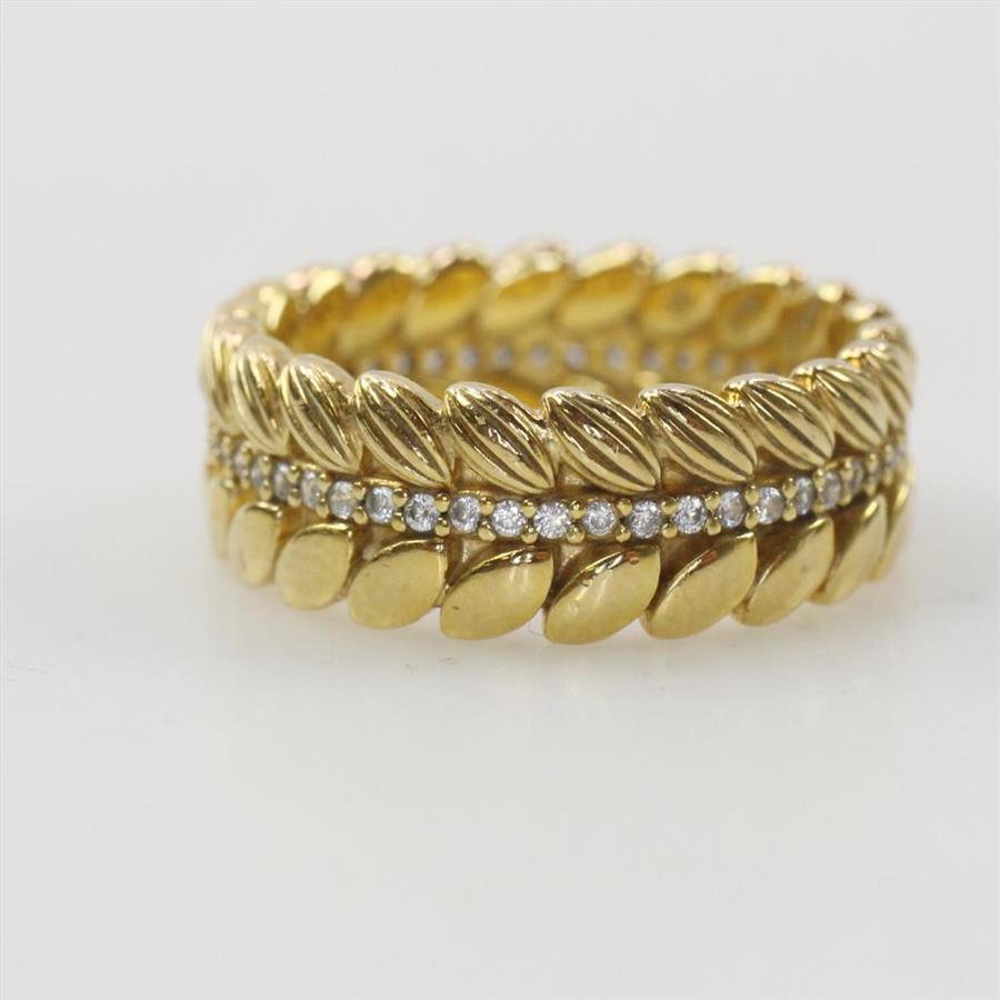 Pandora Grains Of Energy, 18kt GP Over Silver With Clear Stone Ring ...