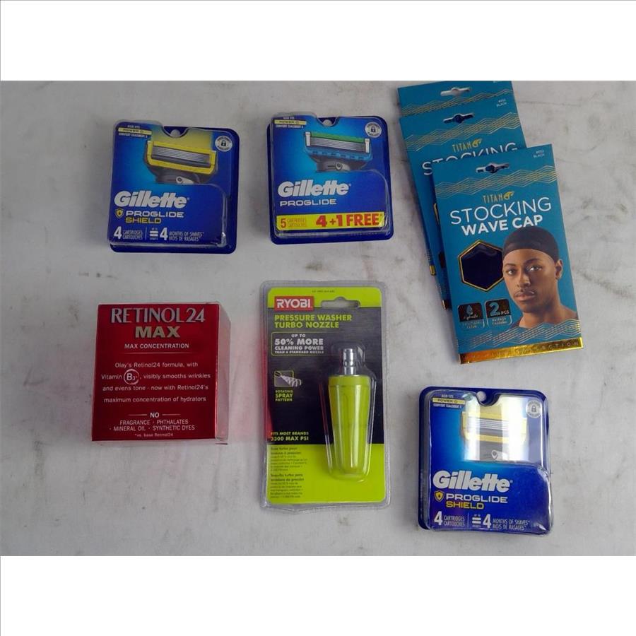 Razor Cartridges, Wave Caps, And More, 8 Pieces | Property Room