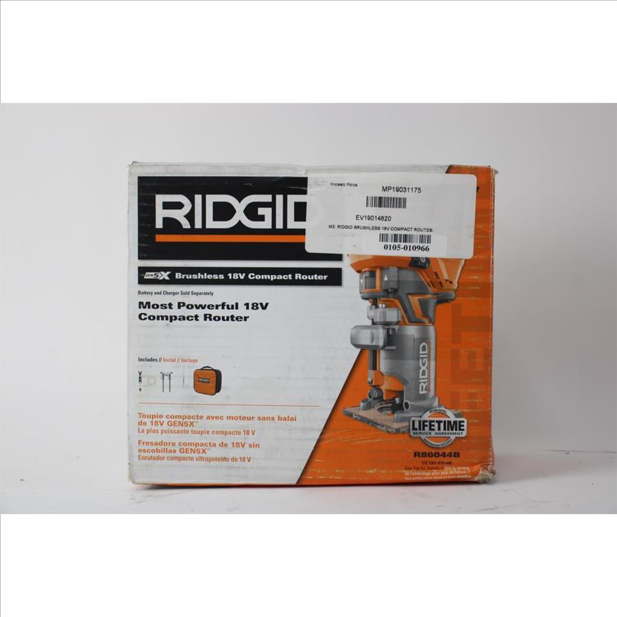 Ridgid Brushless 18V Compact Router, R86044B | Property Room