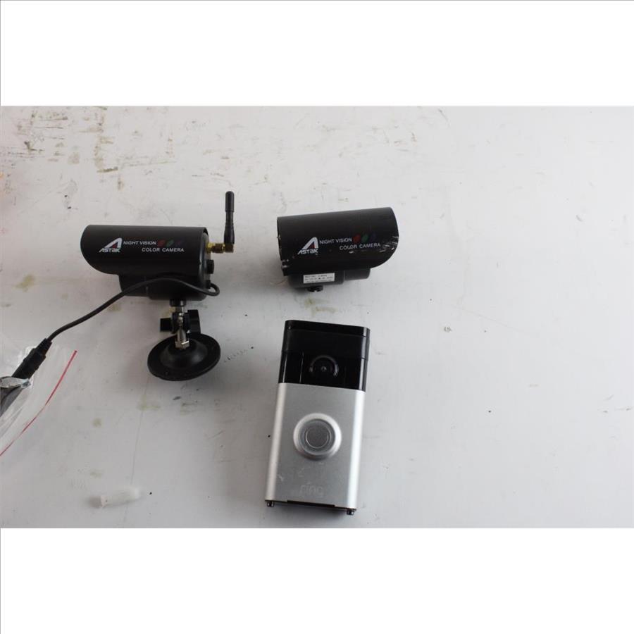 Ring Doorbell Cam & Astak Security Cameras, 3 Pieces | Property Room