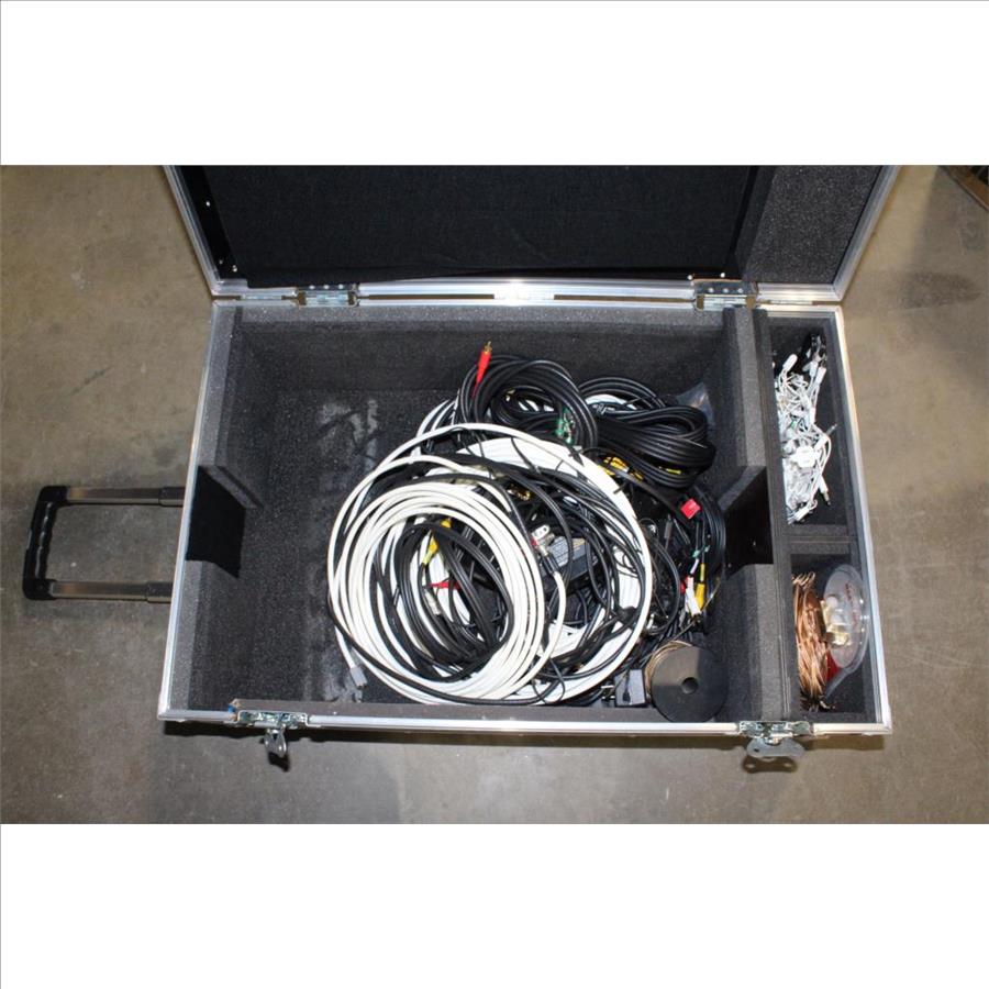 Rolling Hard Case With Assorted Cables & Accessories | Property Room