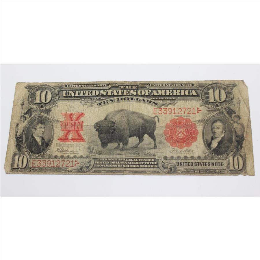 Scarce 1901 $10 Legal Tender Bison Note | Property Room