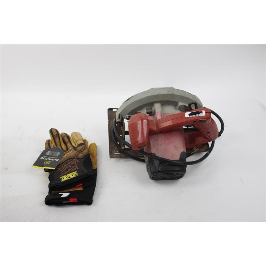 Skil Circular Saw, Ryobi Grinder, Gloves, 3 Pieces | Property Room