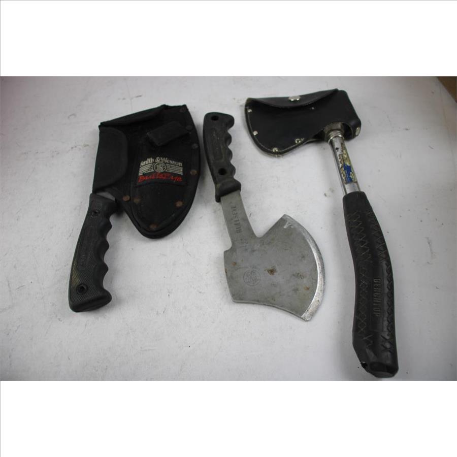 Smith & Wesson Bullseye Axe, Bench Top Hatchet Axe, And More | Property ...