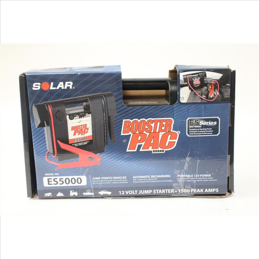 Solar Booster 12v Jump Starter 1500 Peak Amps | Property Room