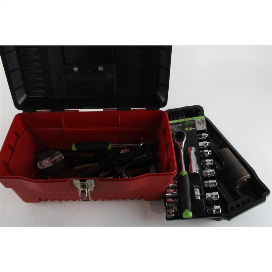 Stack On Tool Box With Pittsburgh Socket Set And Other Tools | Property ...