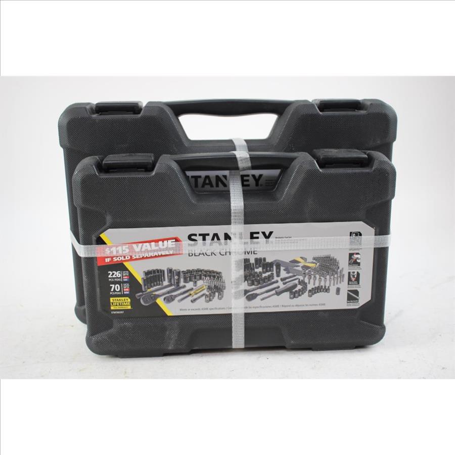 Stanley Black Chrome Mechanics Tool Sets, 2 Pieces | Property Room
