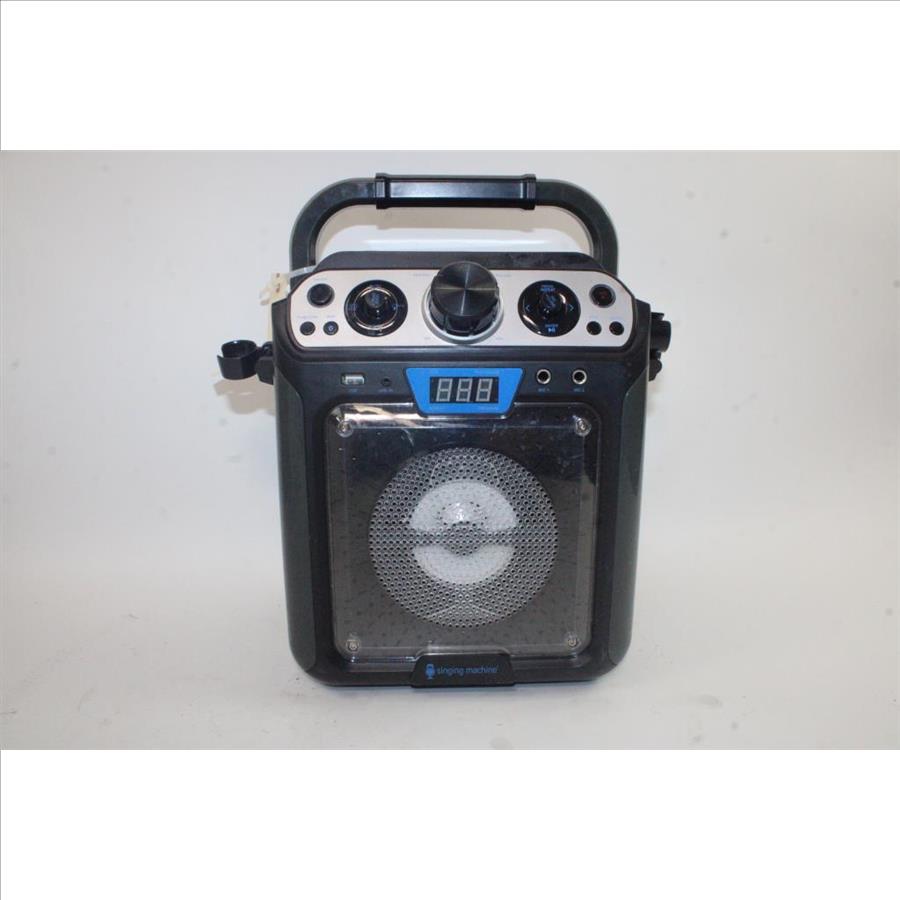 The Singing Machine Black Groove Cube Bluetooth Karaoke System ...