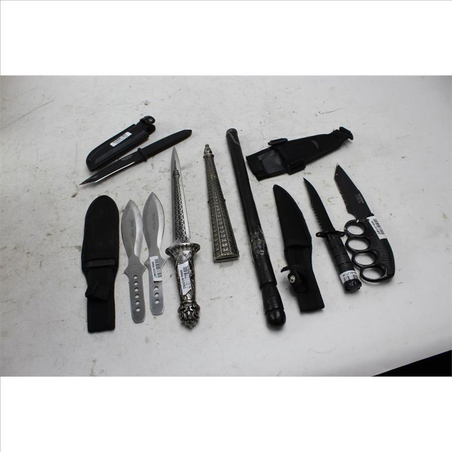 Tomahawk, Smith & Wesson, Wartech+ More Fixed Blade Knives, 7 Pieces ...