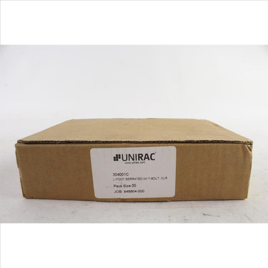 Unirac Serrated L-Foot With T-Bolt CLR | Property Room