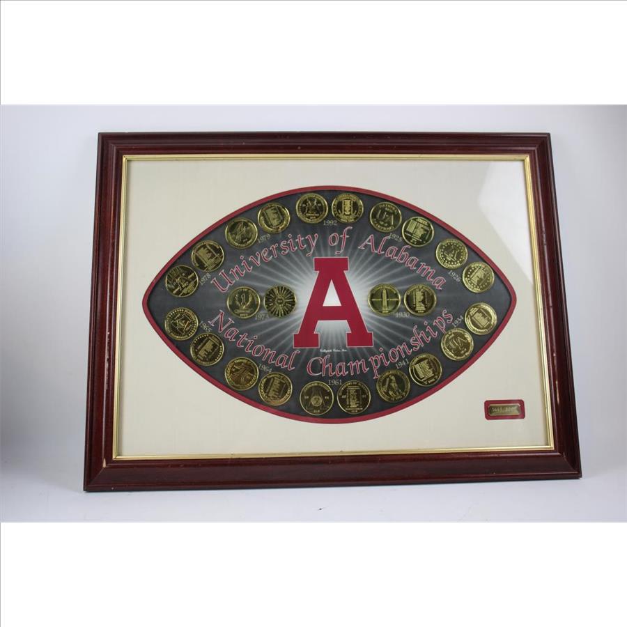 University Of Alabama National Championships Framed Coin Collection ...