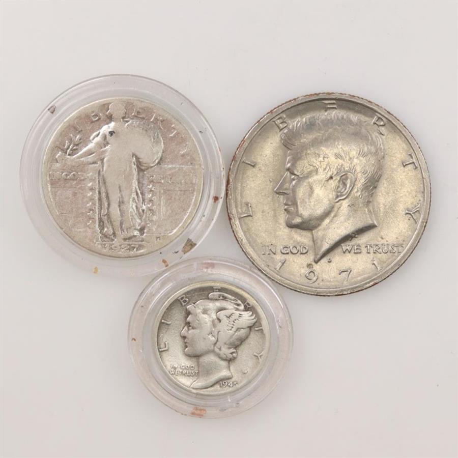 US Silver And Silver Clad Coins; 3 Pieces | Property Room